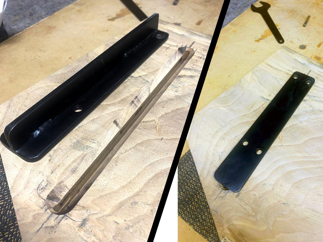 Set of 2 T-shape Steel Table Supports 50cm 65cm 80cm 100cm Custom Made ...