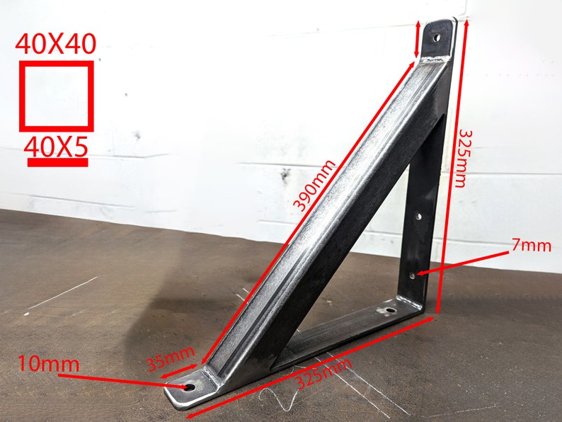 Heavy Duty Metal Bracket - Box Section & Flat Bar Design, Multi-purpose ...