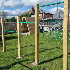Outdoor Gymnastics Monkey Bars UK Made Heavy Duty Pull up Climbing ...