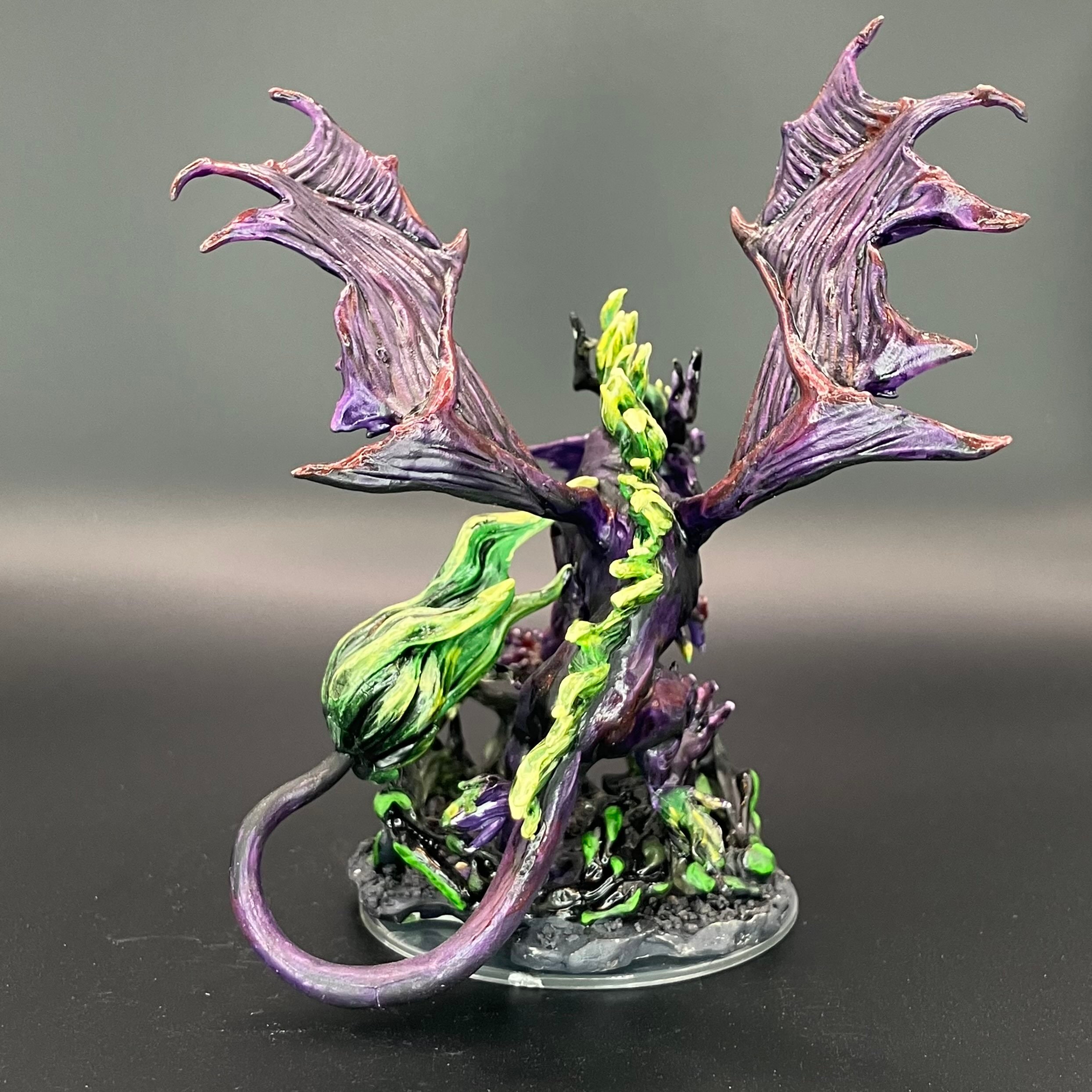 Nightmare Dragon Miniature Purple/green Flames barnabas - Etsy
