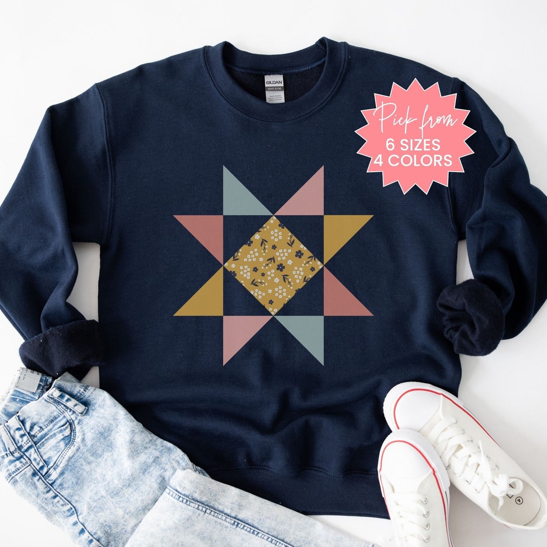 Quilting Sweatshirt, Quilt Block Sweatshirt, Quilting Gift Idea for Mom ...