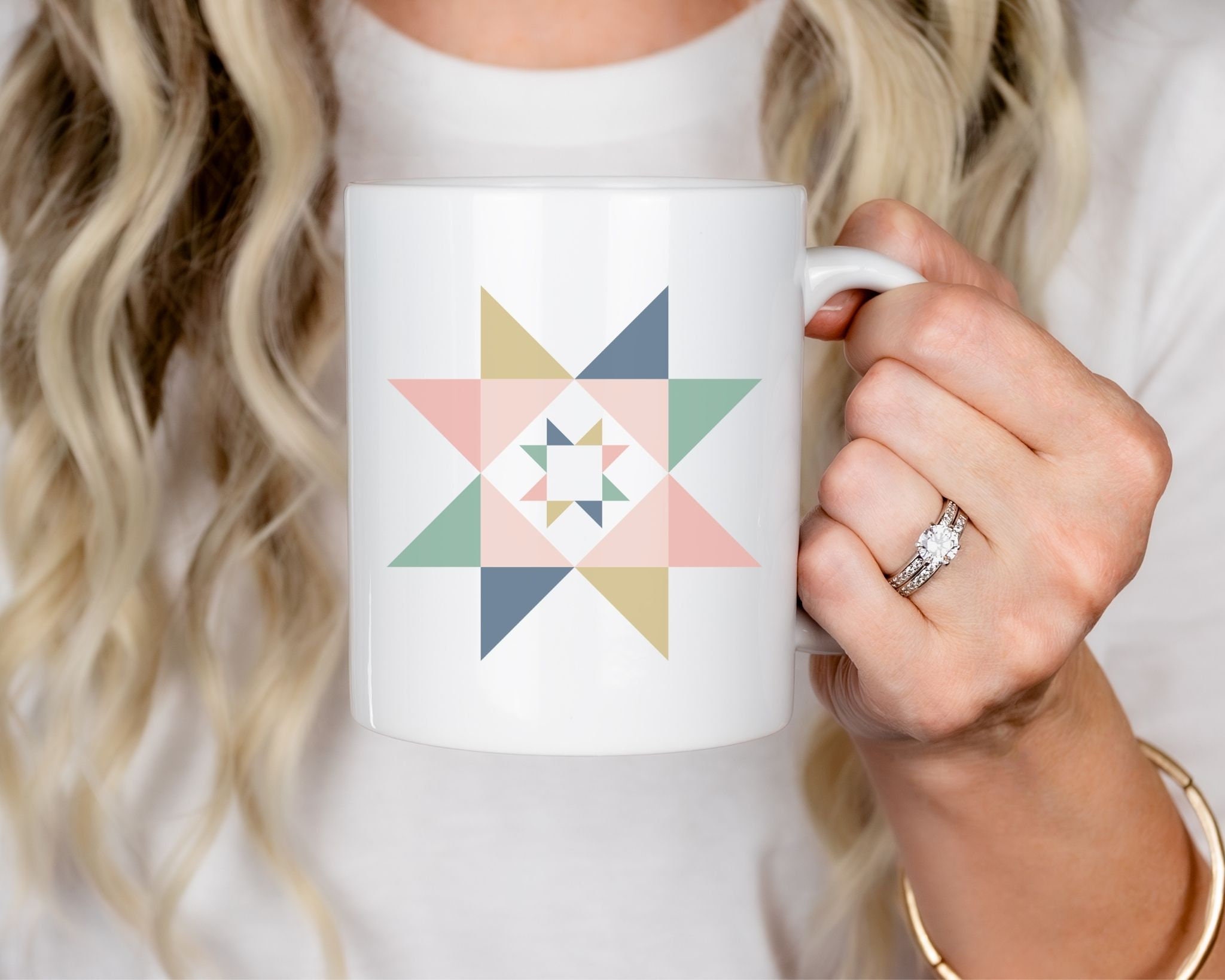 Quilt Block Mug, Quilting Block Coffee Mug for Quilt Group, Quilter ...