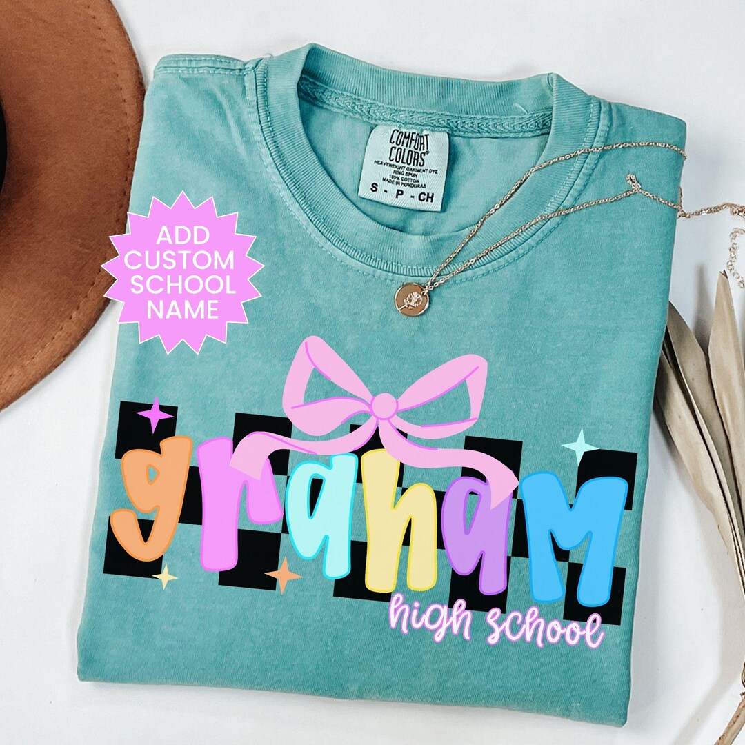 Custom School Name Shirt, Personalized Teacher School Shirt, Custom ...