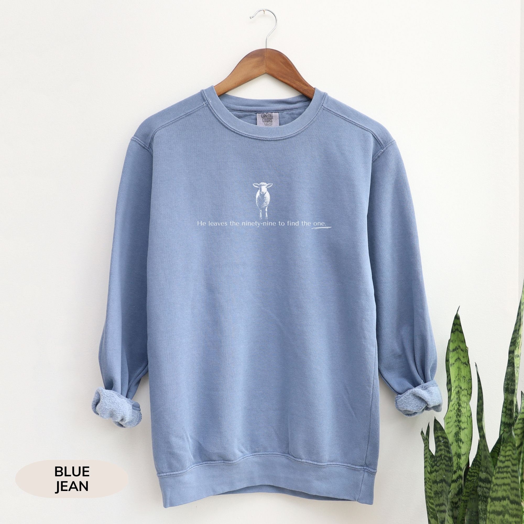 Parable of the Lost Sheep Sweatshirt, He Left the 99 Comfort Colors ...