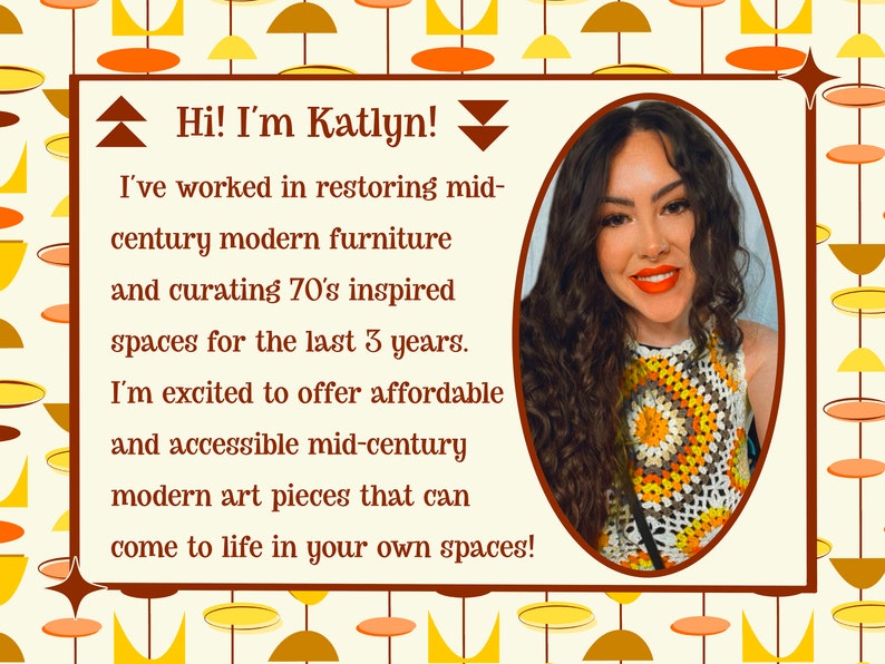 Everly, Retro Pattern Art, 70s Art, Mid Century Modern Art, Printable ...