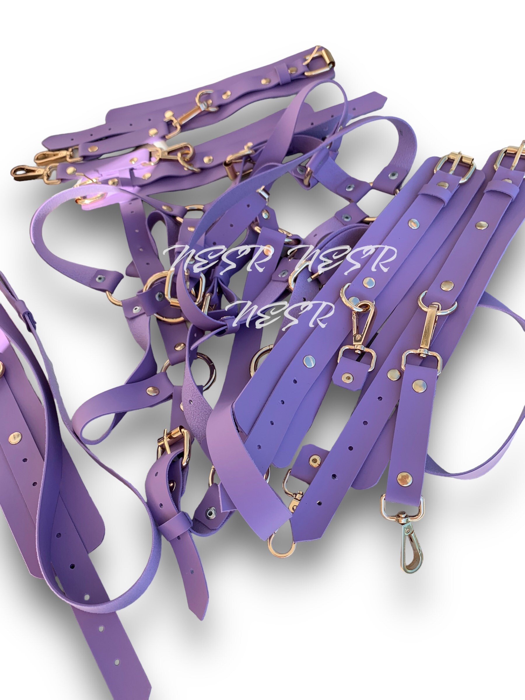 Leather Thigh Harness With Handcuffs, Harness for Woman , Leg Harness ...