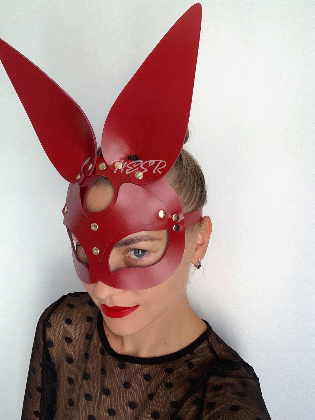 Rabbit Mask in Leather (choose Color) - Etsy
