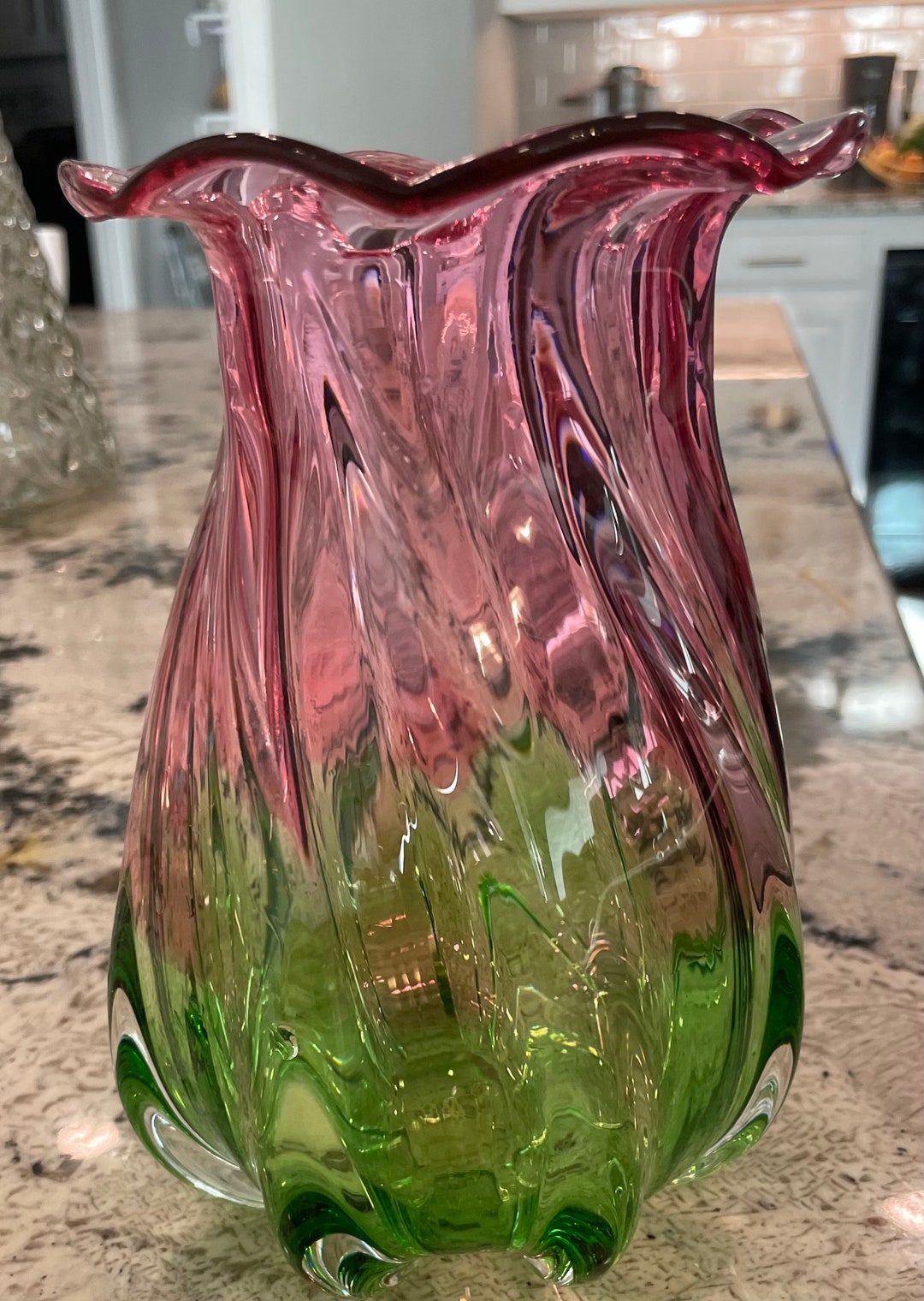 Vintage Tulip Vase - Etsy