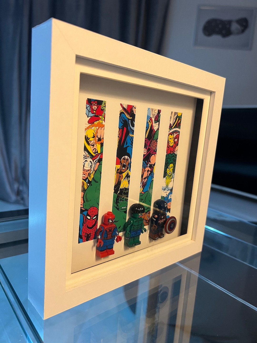 Shadow Box Marvel Picture With Lego Fit Figures - Etsy