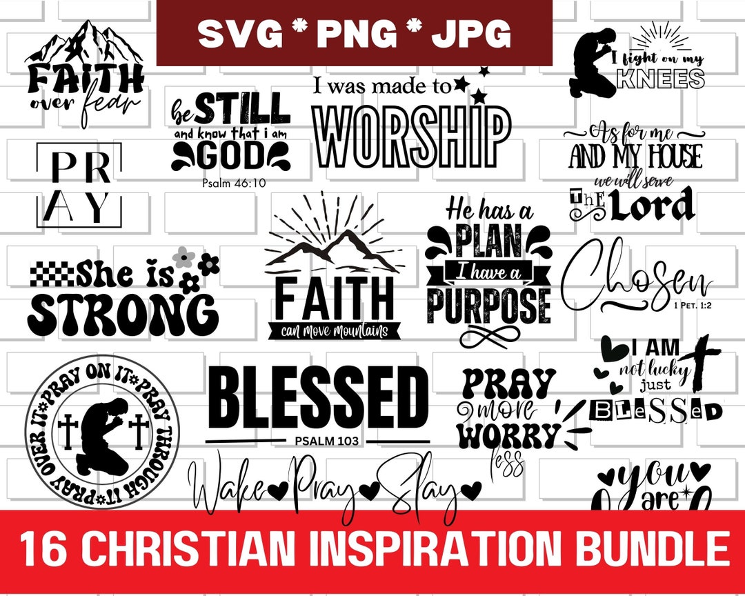 Christian SVG Bundle / Christian PNG Bundle / Faith Svg / Cricut Cut ...