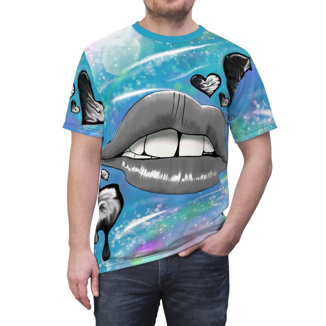 Lip Smacking T-shirt, Unisext-shirt, Sexy Clothing,unisex Top,white Tee ...