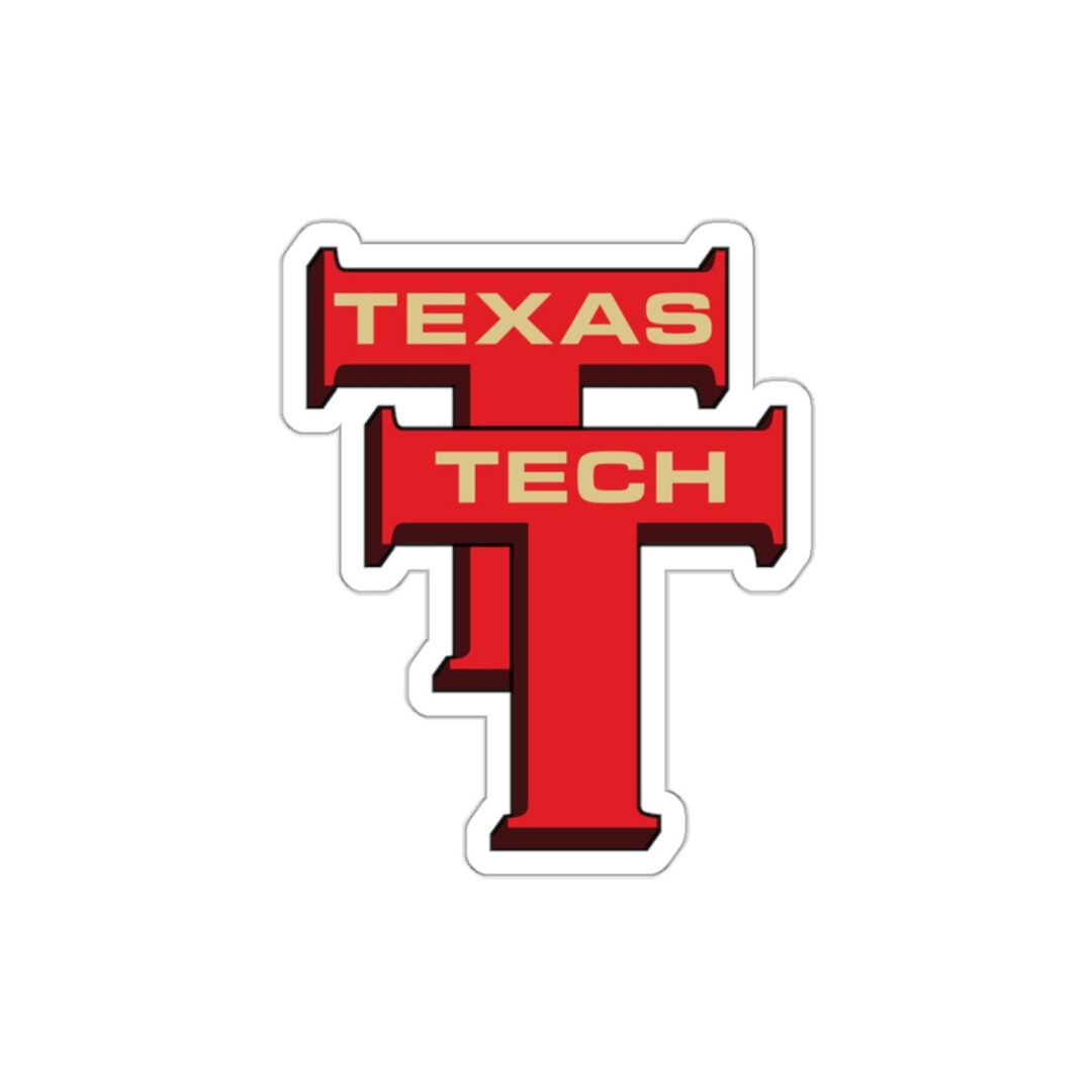Texas Tech Letter Retro Logo Die-cut Sticker Red Raiders Fan - Etsy