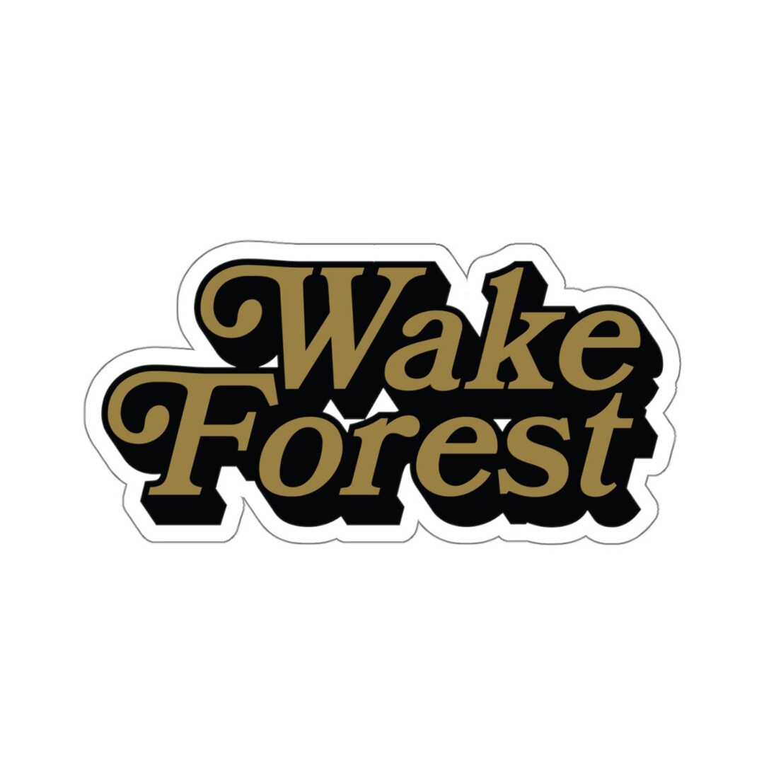 WF Wake Forest Demon Deacons University Vintage Script - Etsy