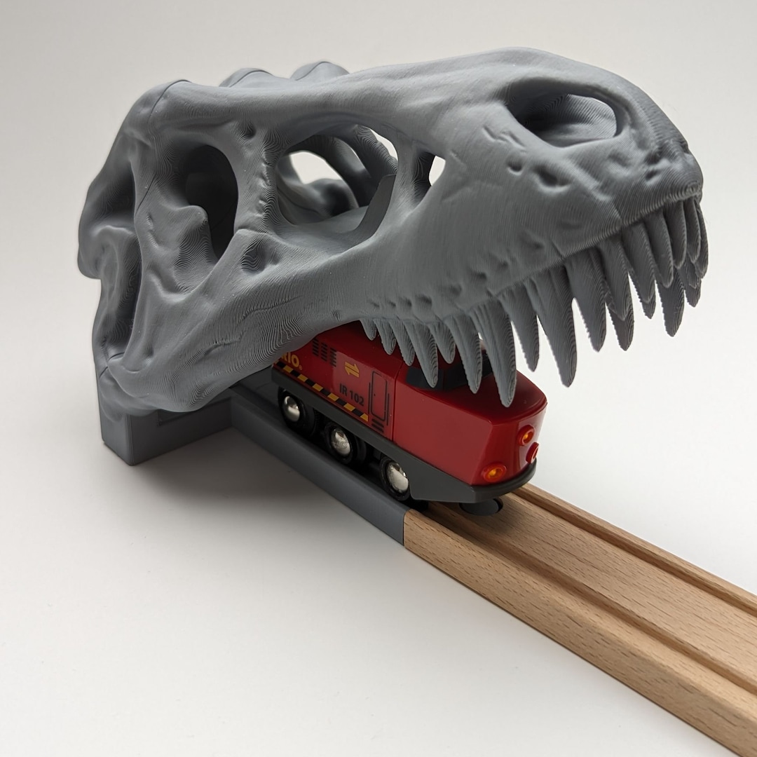 T-rex Skull Train Track Brio Extension / Lillabo / Playtive / Hape ...