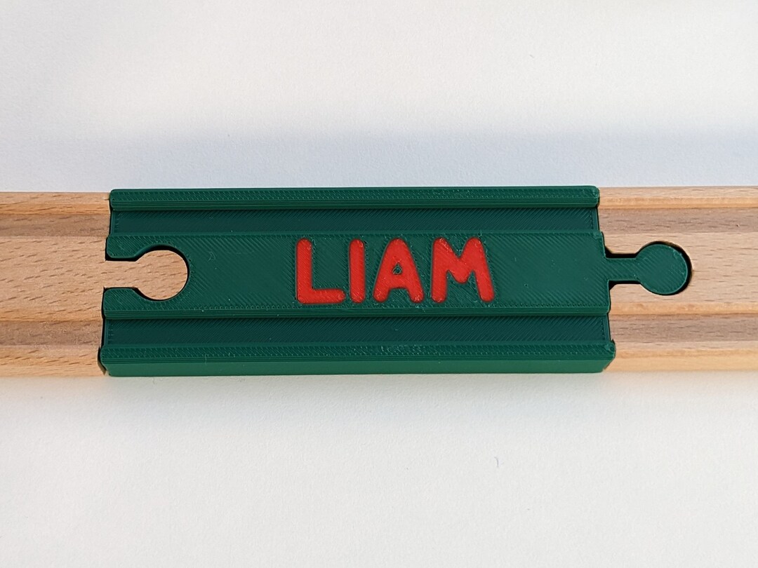 Personalized Name Straight Wooden Train Track Brio Extension / Lillabo ...