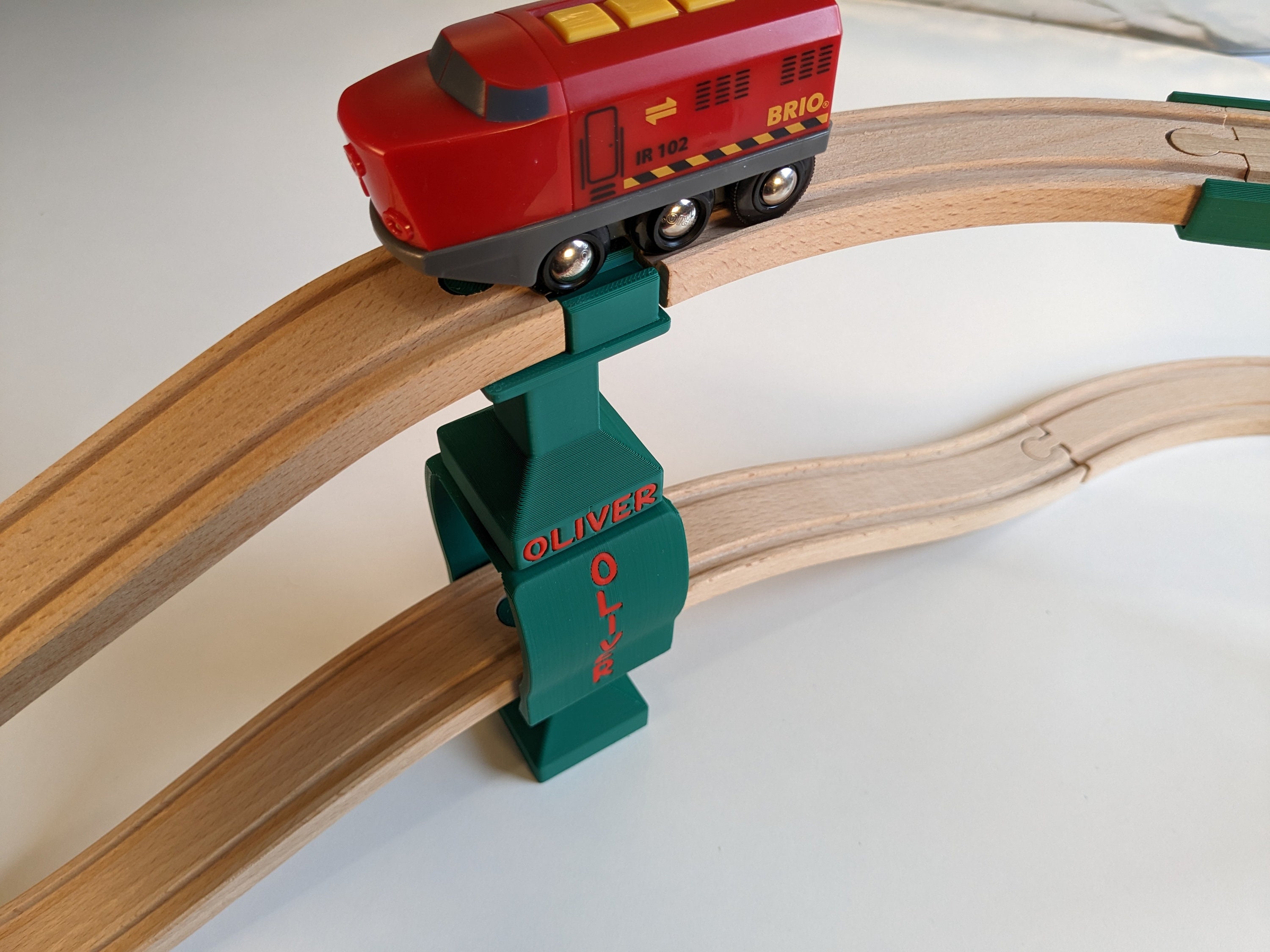 Personalized Name Tunnel & Pillar Wooden Train Track Brio Extension ...