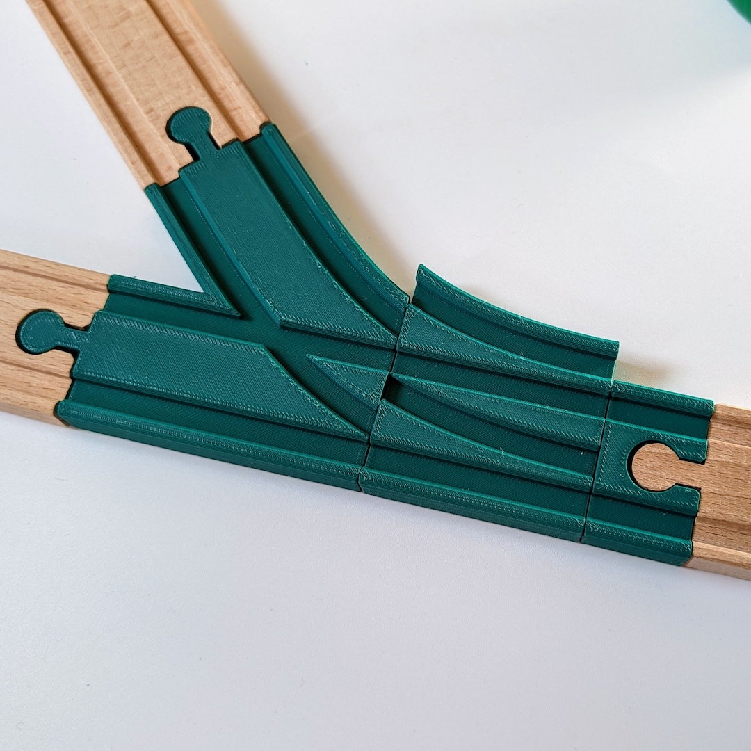 Wooden Train Track Switch (pack of 2): Brio, Lillabo, Playtive ...