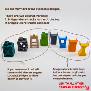 Stackable Modern Bridges for Train Track Brio Extension / Lillabo ...