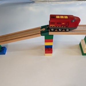 Duplo Bridge Set for Wooden Train Track / Brio / Lillabo / Playtive ...