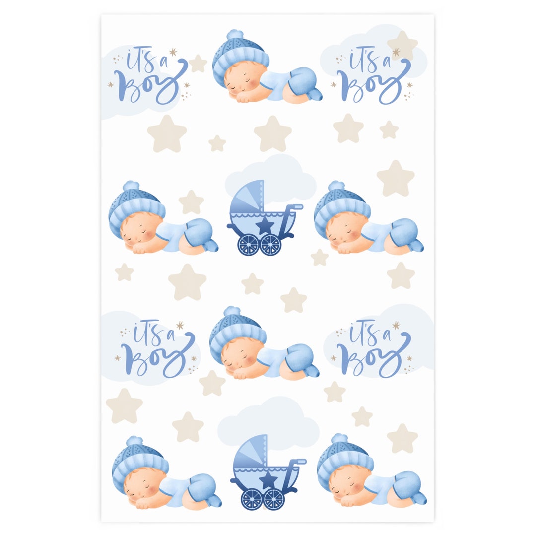 Its a Boy Gift Wrap Paper Baby Boy Gift Wrapping Paper - Etsy