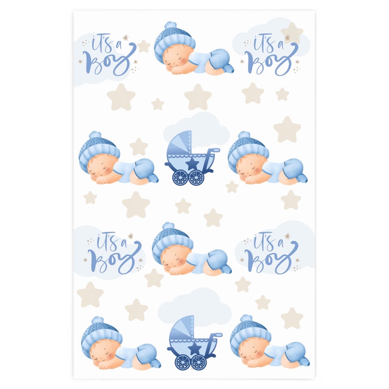 Its a Boy Gift Wrap Paper Baby Boy Gift Wrapping Paper - Etsy
