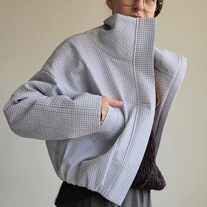 High Collar Jacket - Etsy