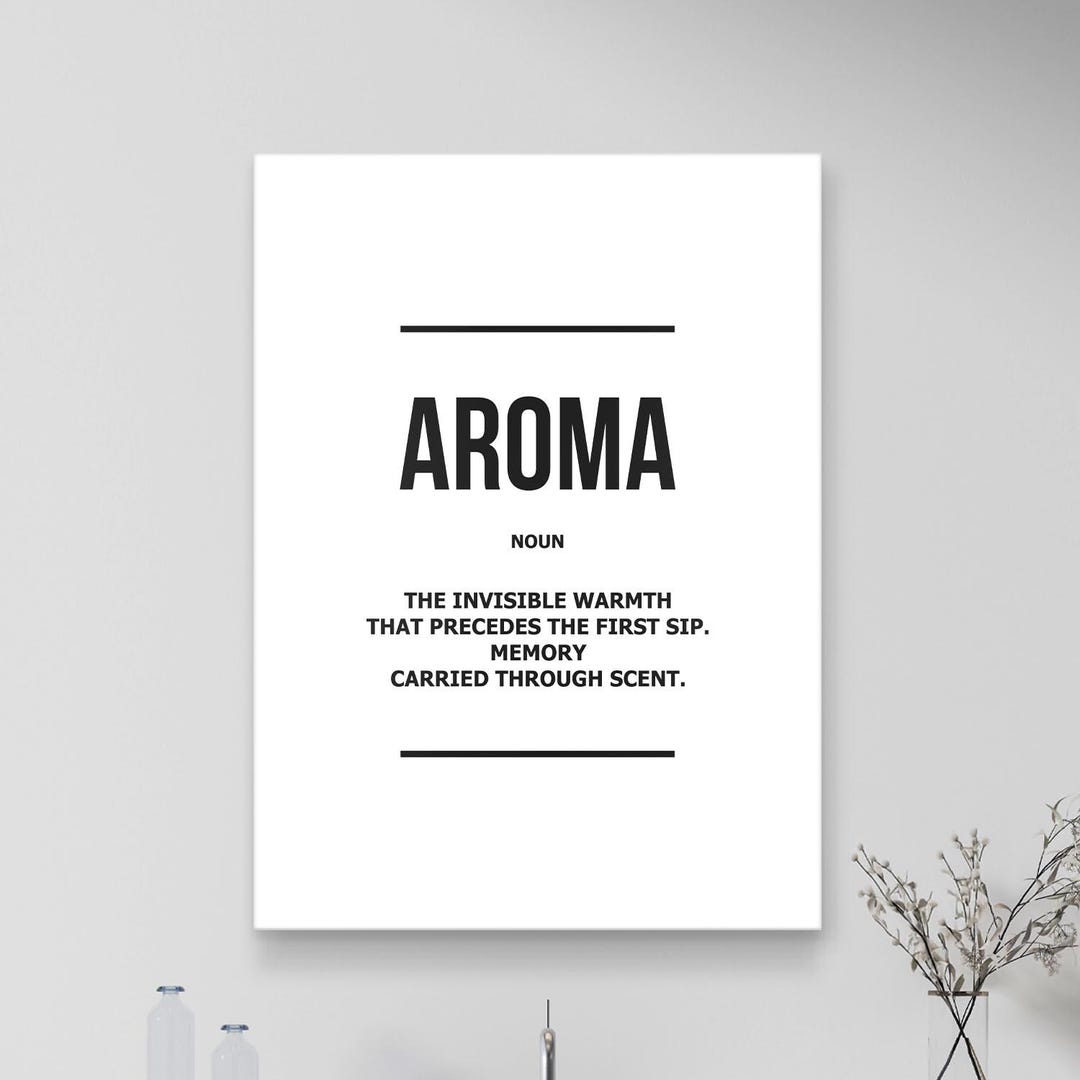 Aroma Coffee Definition Print | Coffee Bar Wall Art | Minimalist ...