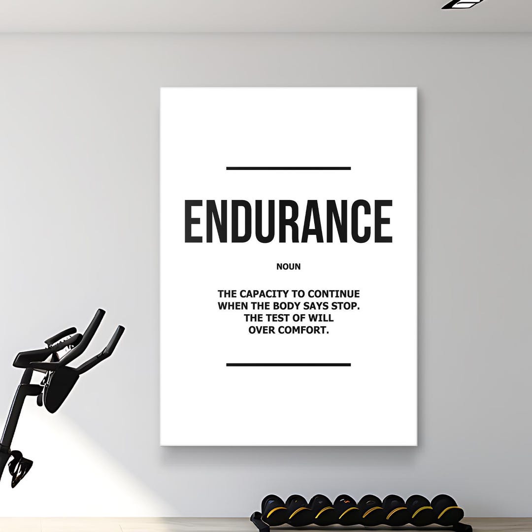 Endurance Definition Printable Wall Art – Gym Typography Digital ...