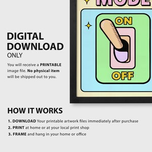 Creative Mode on Printable Wall Art, Motivational Digital, Modern ...