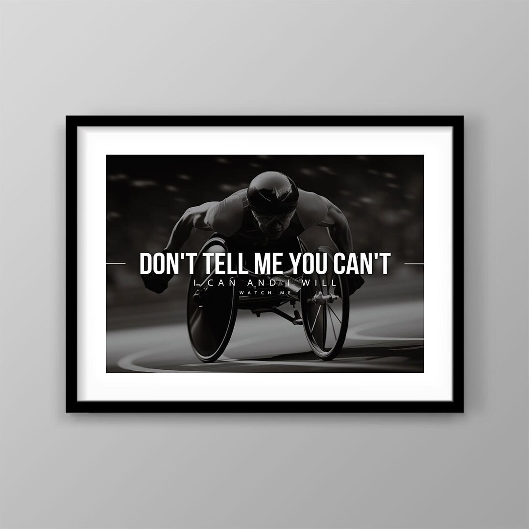 Inspirational Paralympics Athlete Printable, Wheelchair Racing ...