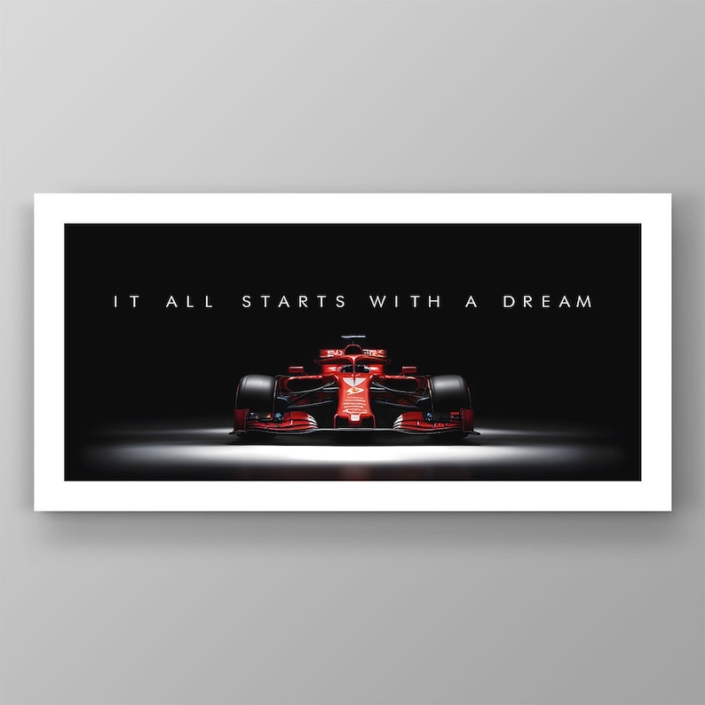 Formula 1 Dreams Printable - Racing Wall Art Sports Car Racer ...