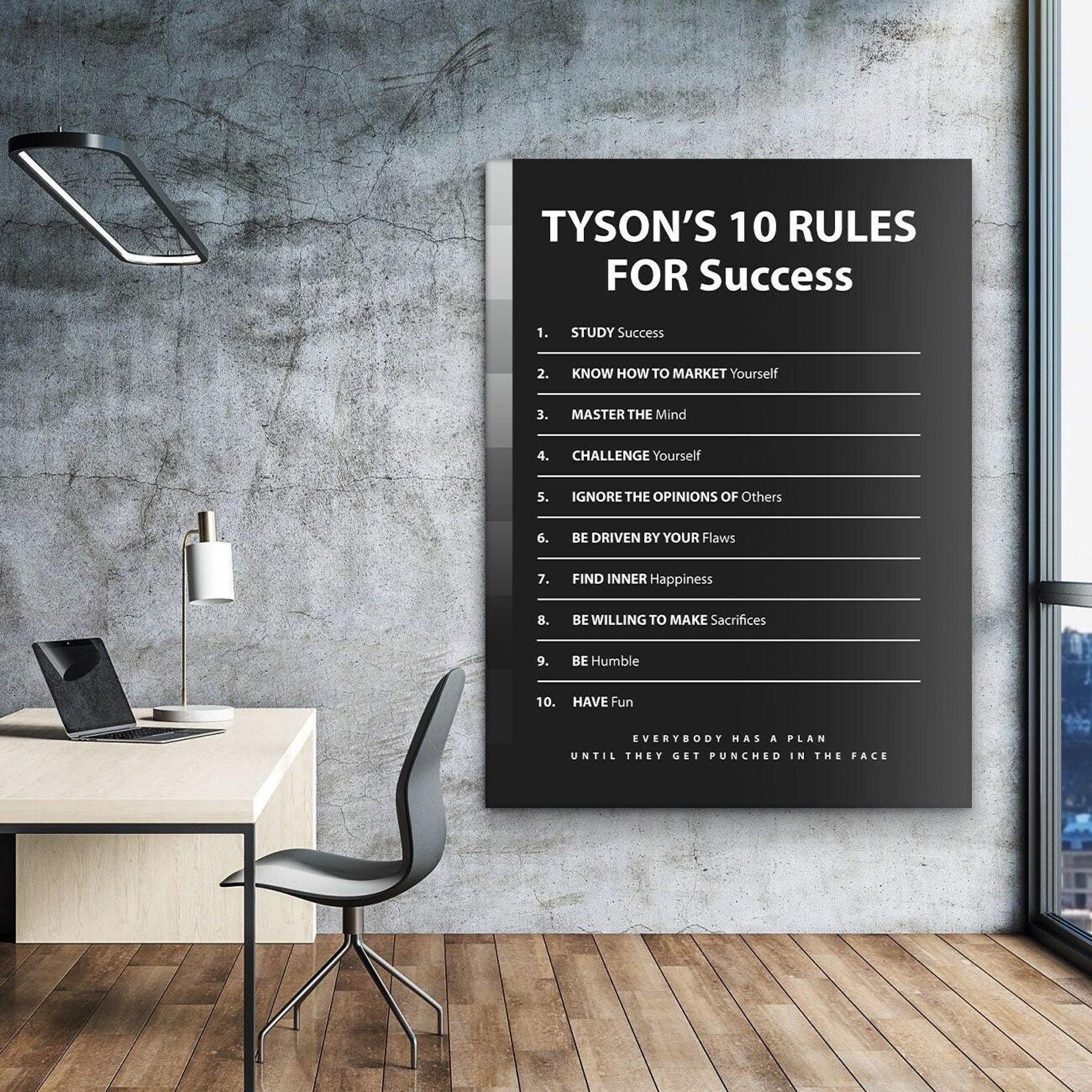 Mike Tysons 10 Rules for Success Inspirational Boxing Wall Art Gym Decor Printable - Etsy