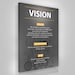 Company Vision Office Decor Corporate Statement Wall Art Team Poster ...