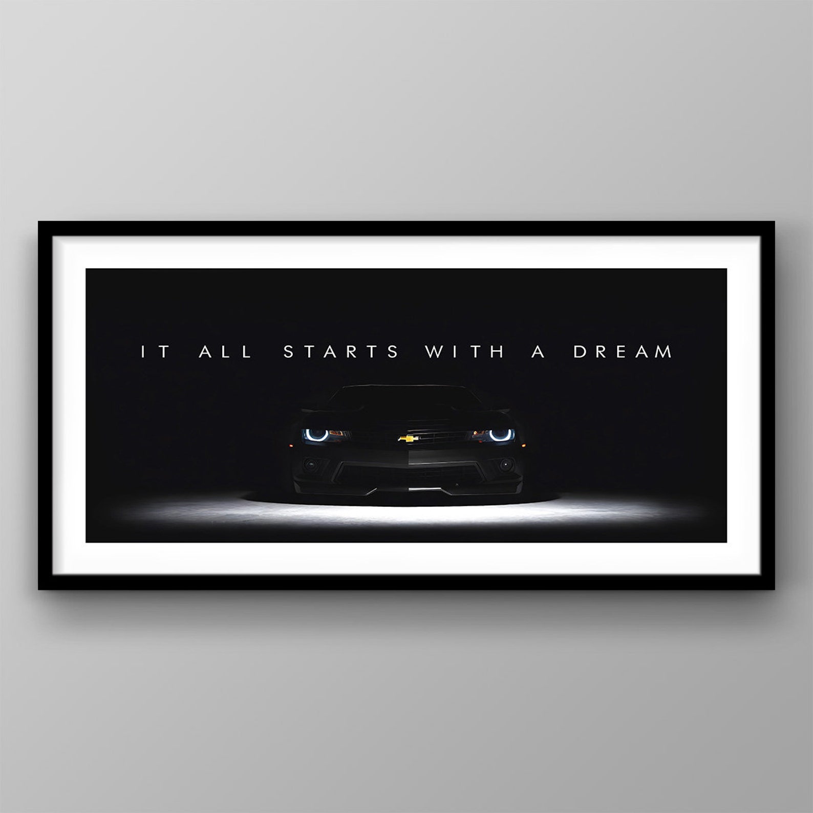 Chevrolet Camaro Dreams Wall Art Printable, Motivational Quote, Sports ...