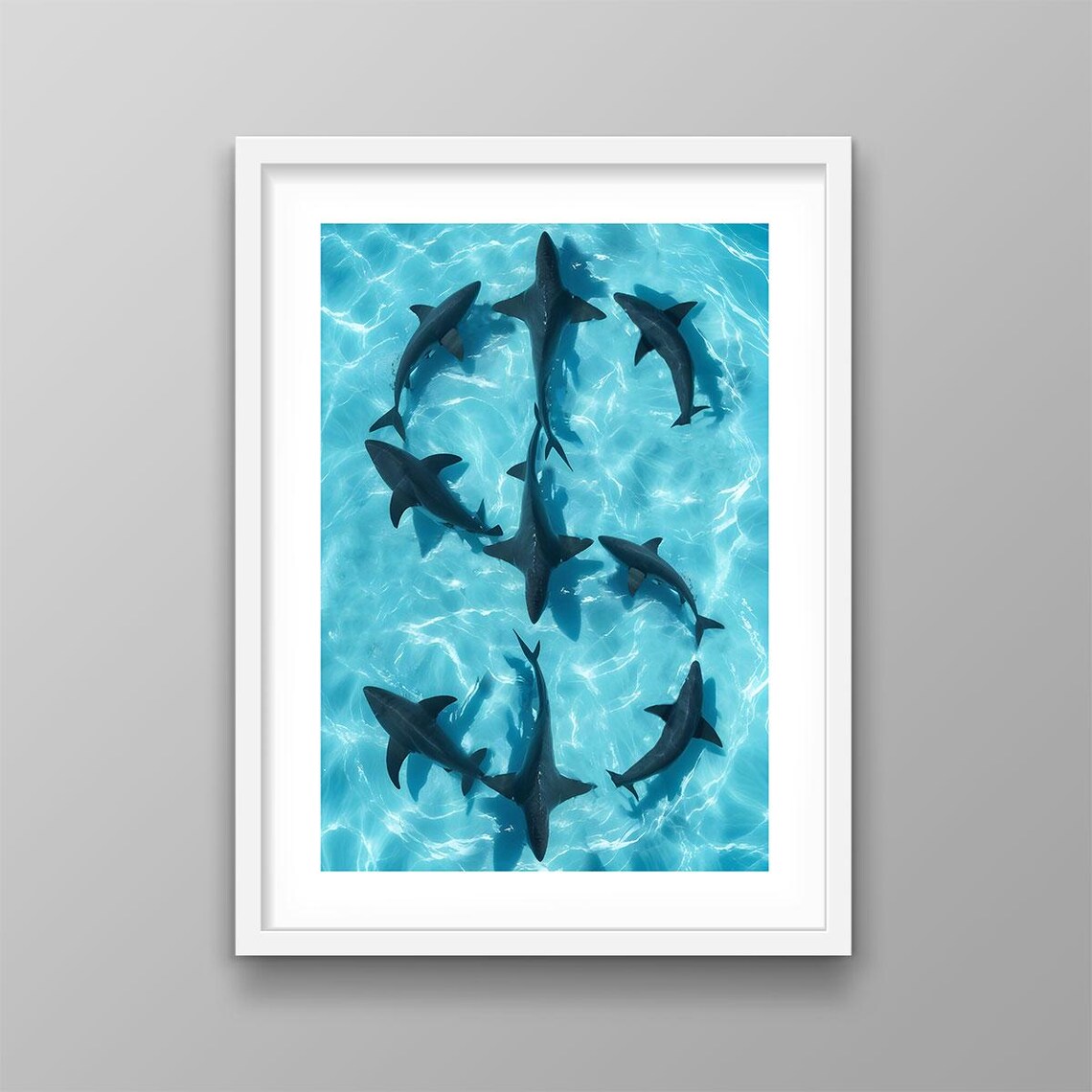 Luxury Shark Dollar Printable Modern Wall Art for Investors, Traders ...