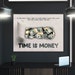 Time is Money Quote Motivational Wall Art, Investor Office Decor ...