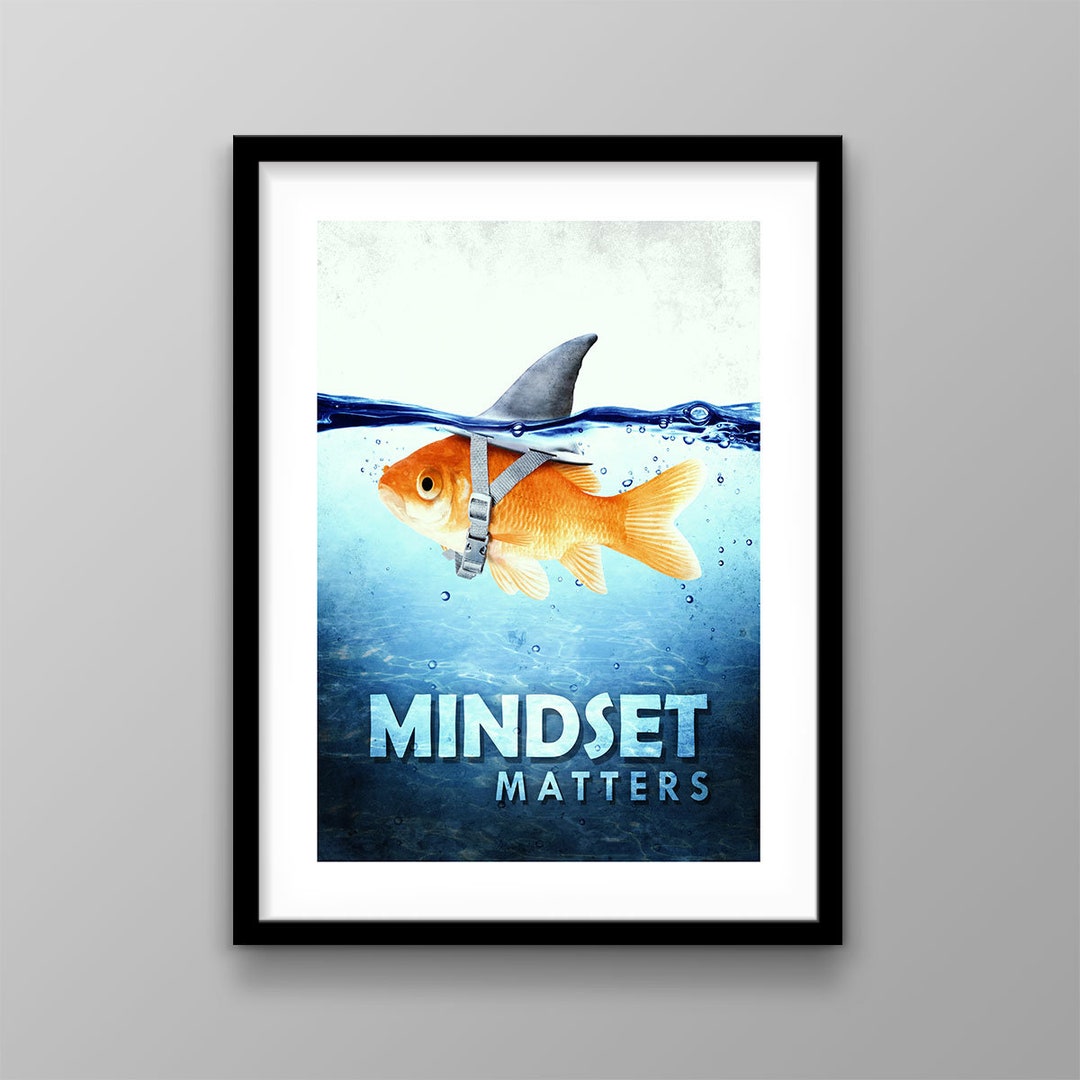 Mindset Matters Wall Art Office Decor Print, Mindset Motivational ...