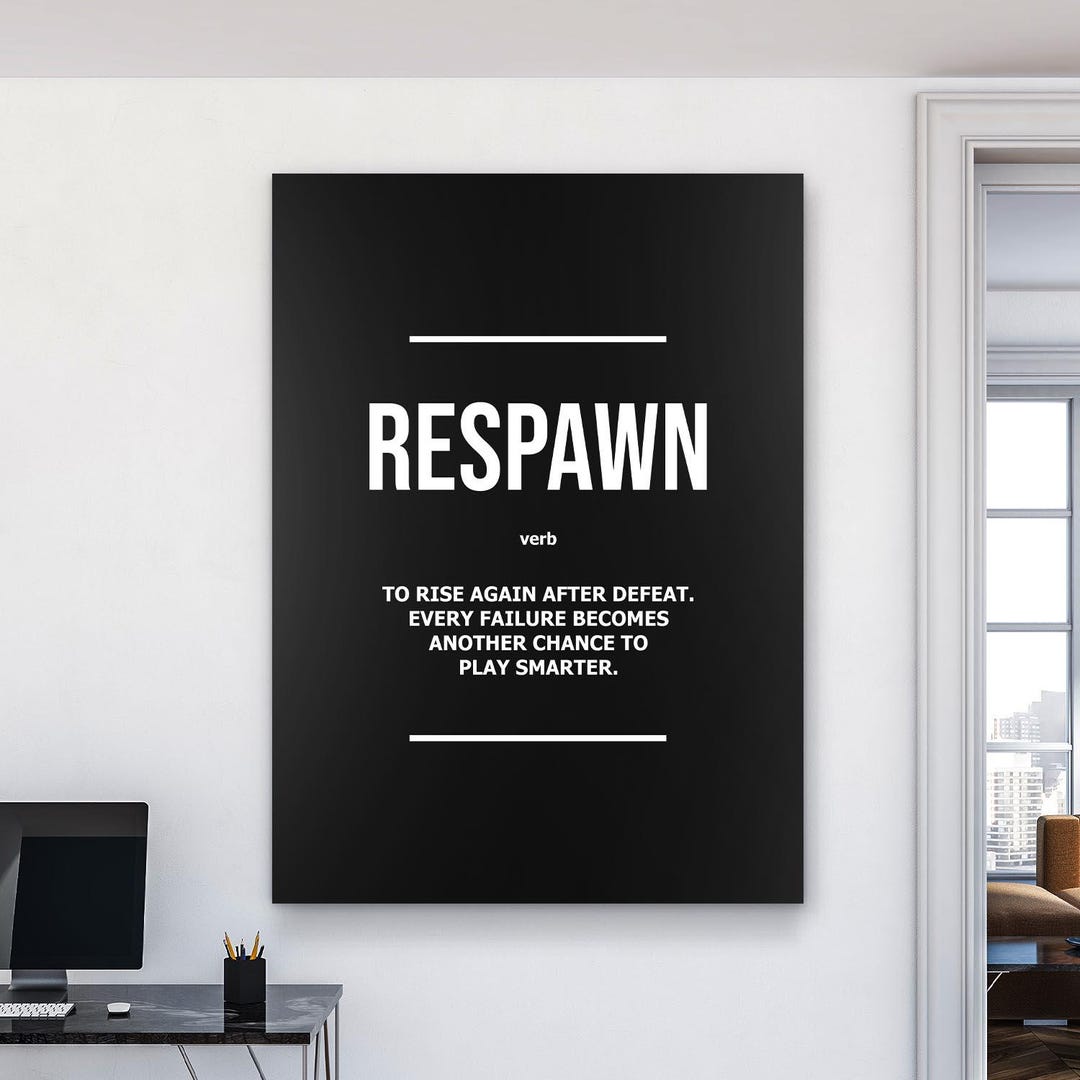 Respawn Definition Gamer Wall Art Digital Download | Gaming Poster ...