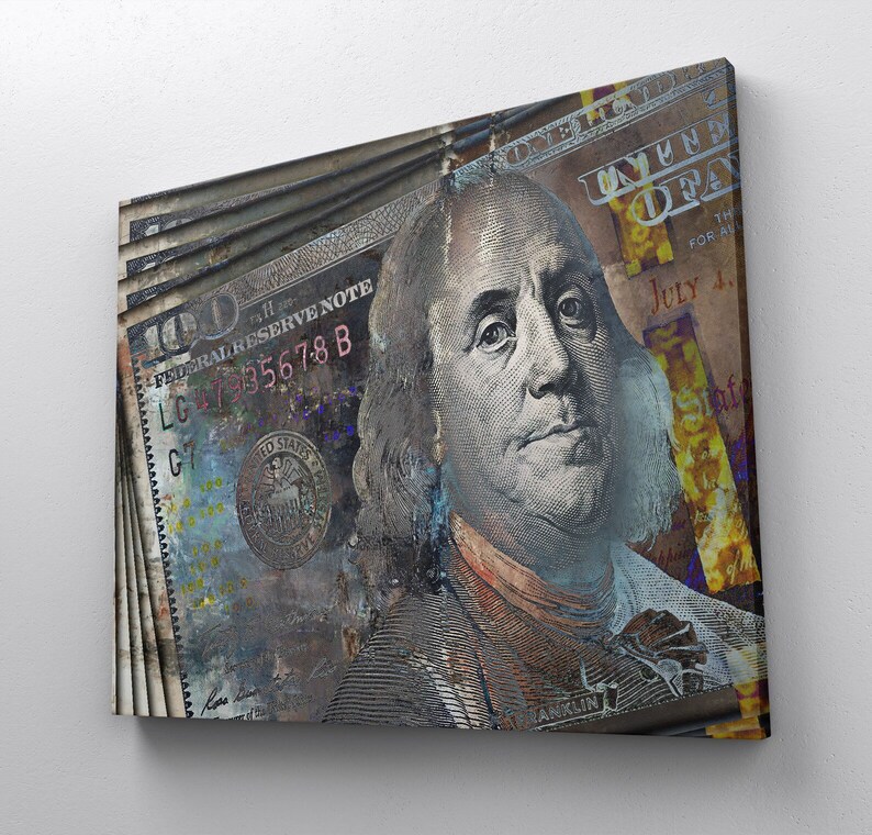 100 Dollar Bill Printable Wall Art Home Office Decor Money - Etsy