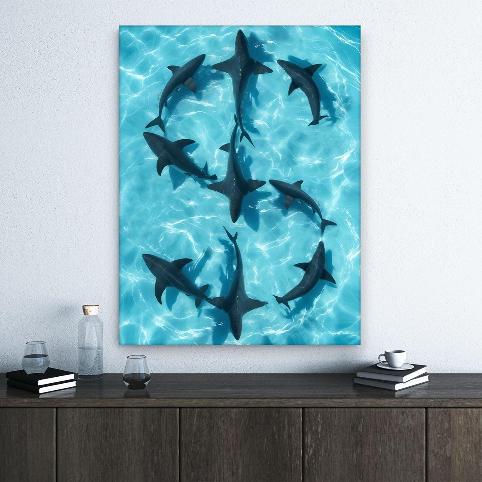 Luxury Shark Dollar Printable Modern Wall Art for Investors, Traders ...
