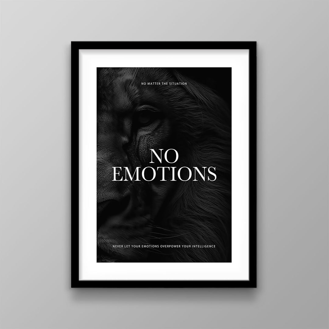 Lion Wisdom Wall Art, Inner Stregth Motivational Quote, Emotional ...