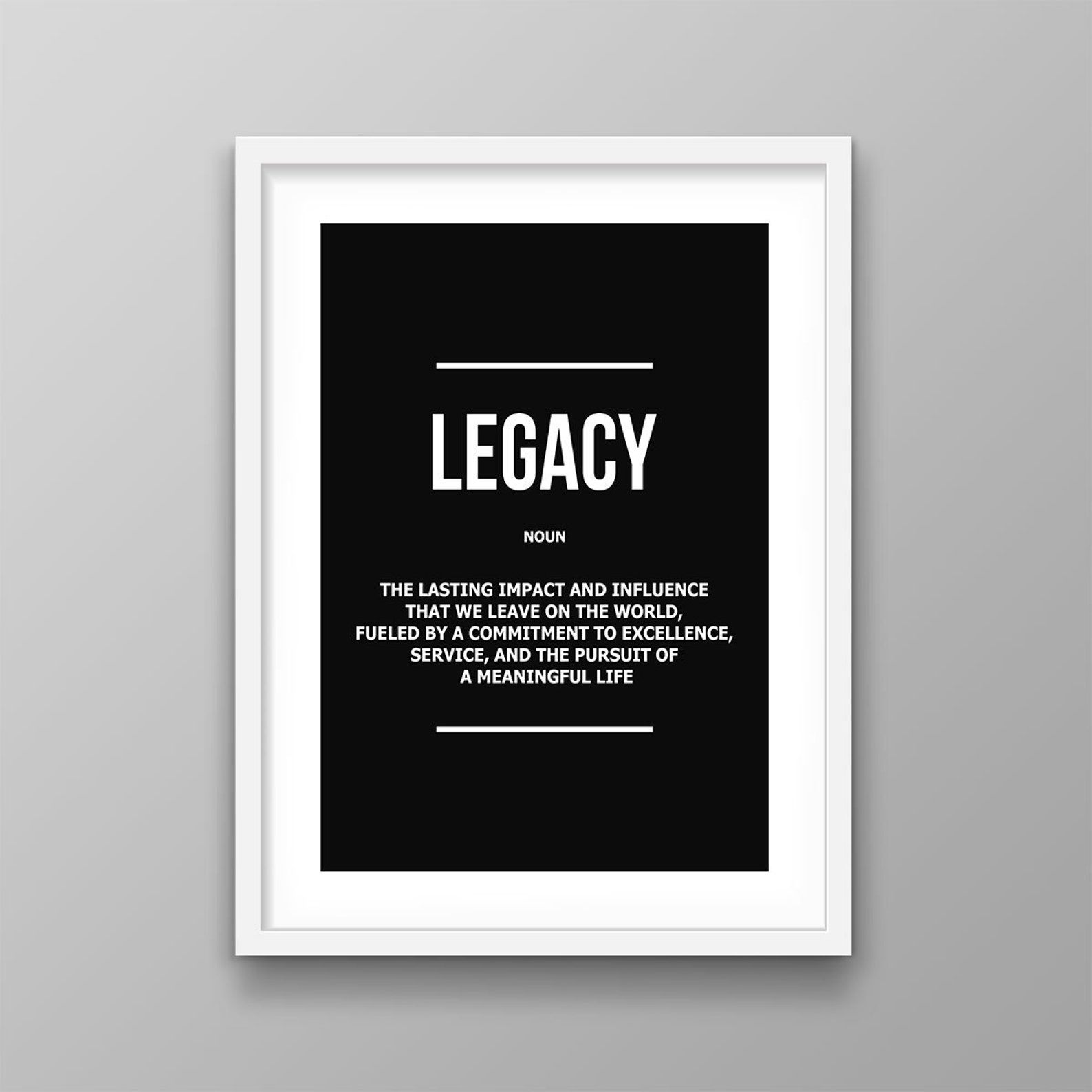 Legacy Definition Printable Inspirational Wall Art Life Impact ...