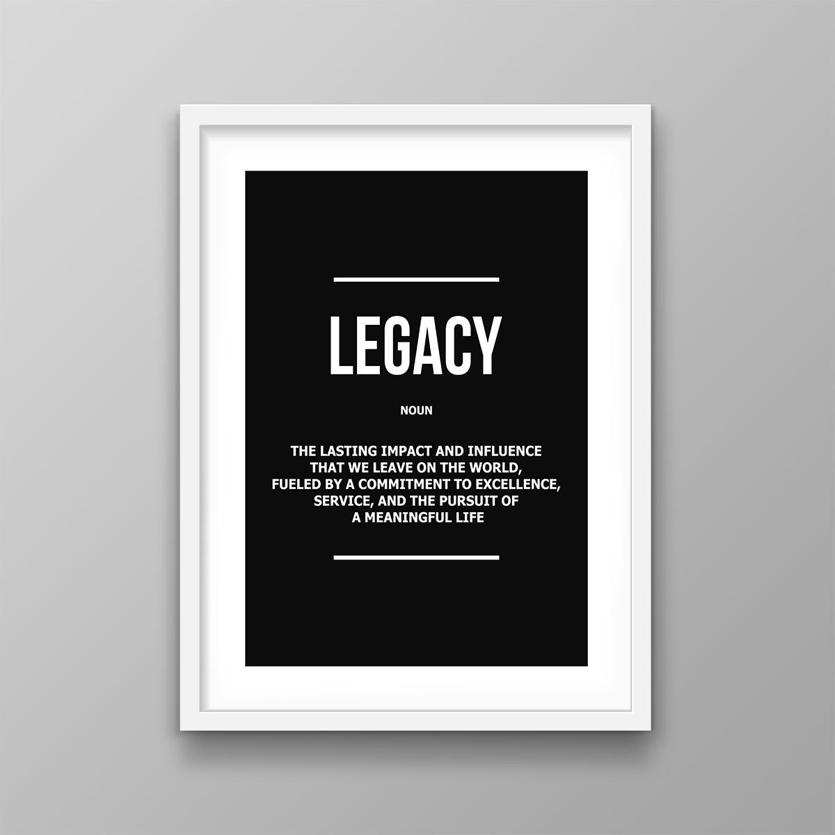 Legacy Definition Printable Inspirational Wall Art Life Impact ...