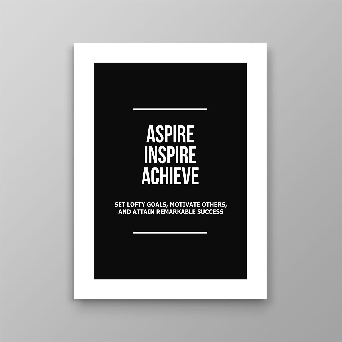Modern Motivational Printable Aspire, Inspire, Achieve Success Loft ...
