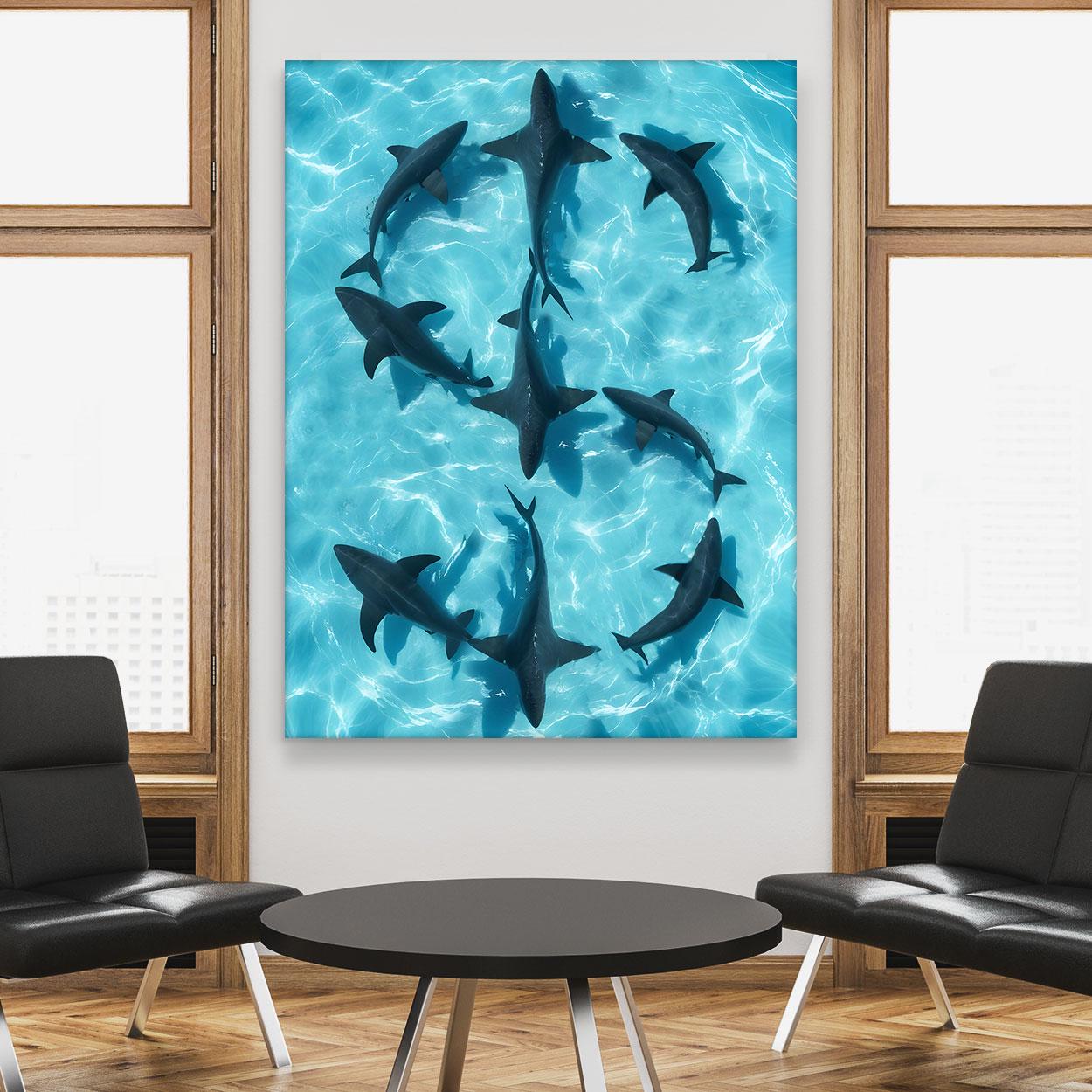 Luxury Shark Dollar Printable Modern Wall Art for Investors, Traders ...