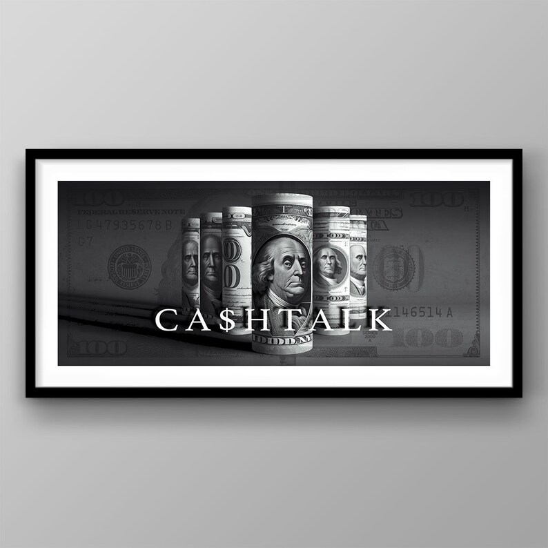 Money Talk Wall Art Printable Finance Decor, Wealthy Inspiration ...