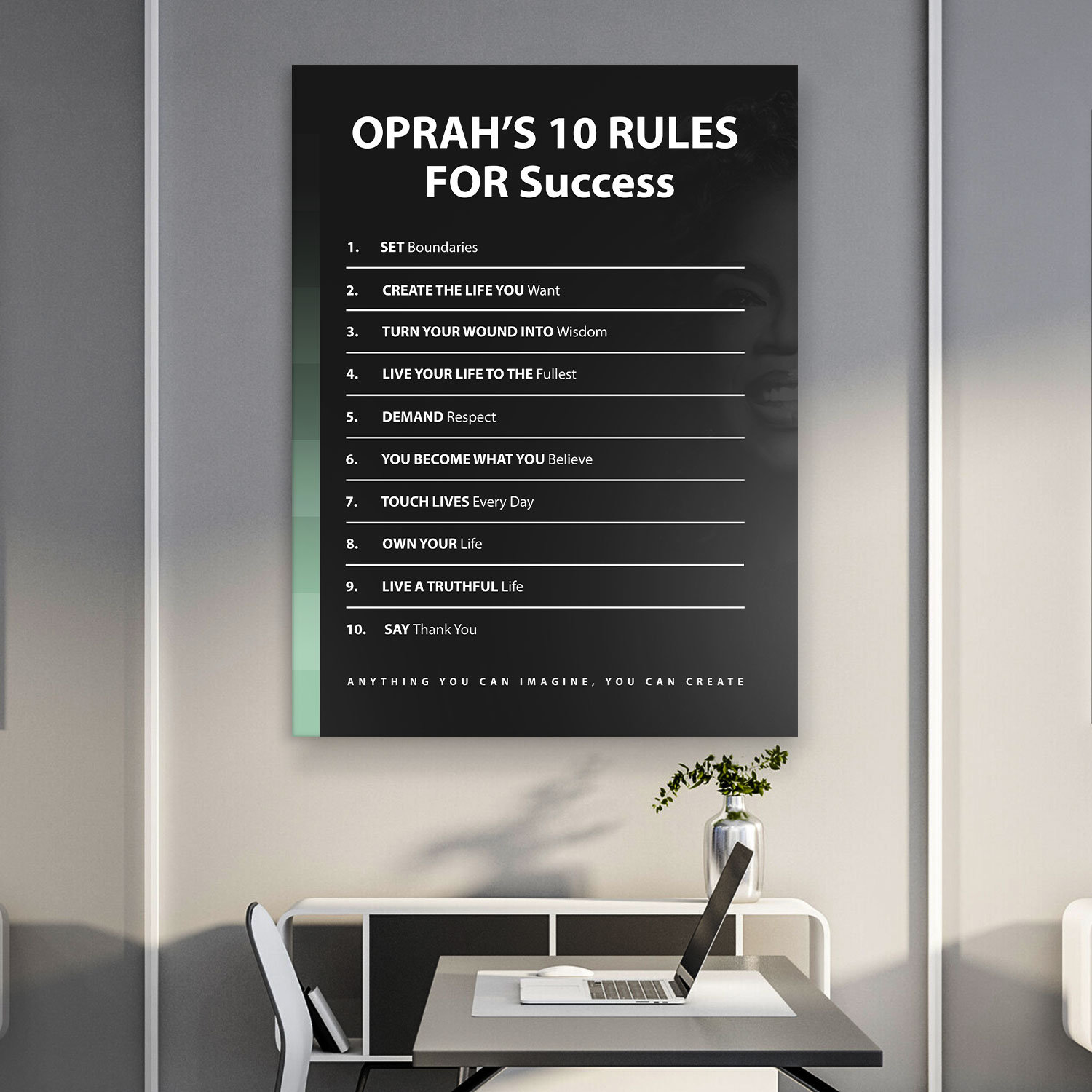 Oprah Winfrey Success Rules Printable Inspirational Wall Art ...