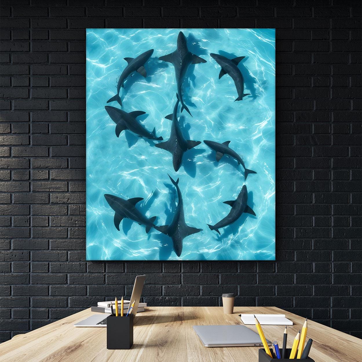 Luxury Shark Dollar Printable Modern Wall Art for Investors, Traders ...