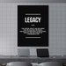 Legacy Definition Printable Inspirational Wall Art Life Impact ...