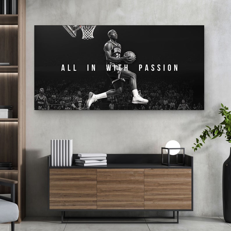 Motivational Basketball Wall Art Printable, Inspirational Quote Go All ...